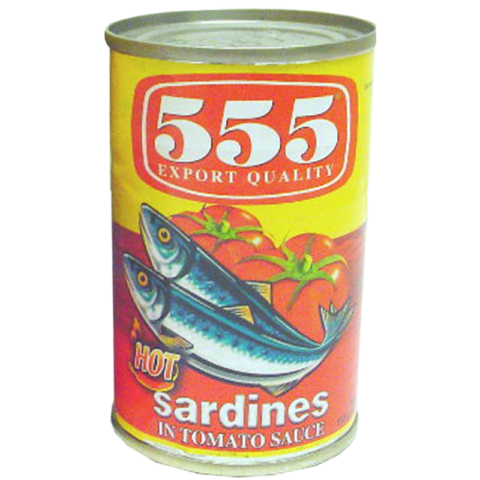 555 SARDINES IN TOMATO SAUCE W/ CHILI (SMALL) - Asian Commodities LLC