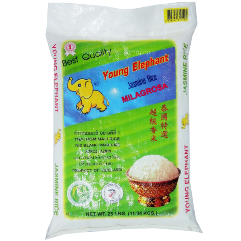 YOUNG ELEPHANT JASMINE RICE 25kg - Asian Commodities LLC